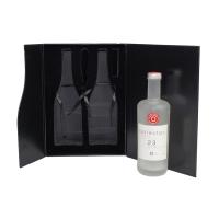 China Customizable Recyclable Rigid Paper Box for Wine & Spirits Whisky Red Wine & Vodka Gift Box with Embossed Finish Sponge Lining for sale