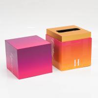China Recyclable Electronics Accessories Gift Paper Box with Custom Logo Top Bottom Lid Base Heaven Earth Cover Embossed Printing for sale