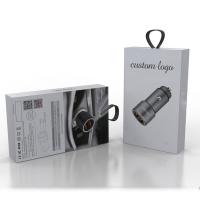 China Custom Logo Cardboard Phone Accessories Data Cable Packing Box Mobile Charger Packaging Box Charging Cable Box With Hanger for sale