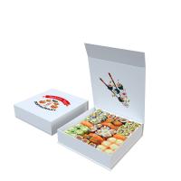 China Customizable High-End Sushi Magnetic Rigid Cardboard Packaging Box Food Grade Recyclable Sponge Specialized for Gift Paper Logo for sale