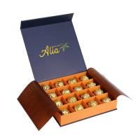 China Custom Luxury Magnetic Empty Rigid Packaging Boxes for Muslim Eid Mubarak for Truffle Chocolate Baklava Dates Featuring Sponge for sale