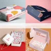 China Custom Recyclable Luxury Folding Mailing Corrugated Paper Boxes for Shipping Dress Underwear Shirt Apparel Recycled Materials for sale