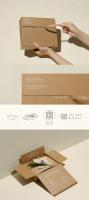 China Eco Corrugated Cardboard Flat Boxes Tear Strip Zipper Box With Logo Packaging Shipping Mailer Kraft Box for Clothing Recyclable for sale