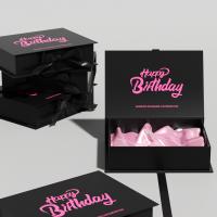 China Luxury Custom Black Foldable Magnetic Cardboard Gift Box Art Paper UV Coating Matt Lamination for Clothing Paper Gift Packing for sale
