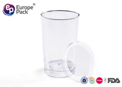China ISO9001 Clear Plastic Disposable Cups With Lids Custom Logo Printed for sale