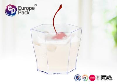 China Disposable Clear Plastic Dessert Containers 60Ml Tasting Six Container for sale