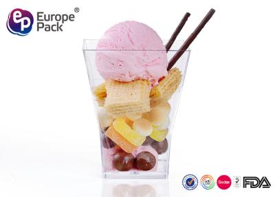 China Transparent Plastic Square Cups PS Material FDA LFBG Certificate for sale