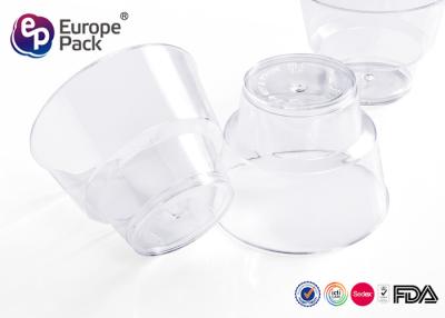 China Elegant Disposable Plastic Dessert Cup 5Oz Round Shape Plastic Dessert Glasses for sale