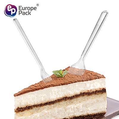 China Eco friendly products disposable dessert cutlery clear plastic yogurt spoon for sale