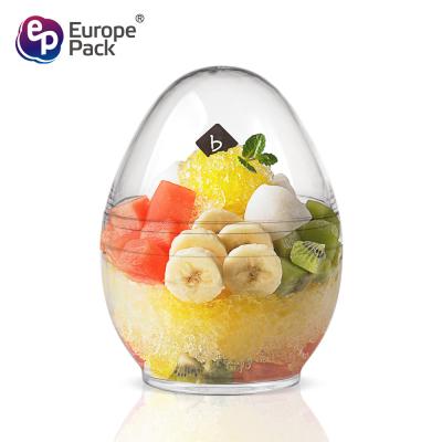 China New 2019 trending product 160ml disposable plastic egg shape container for sale