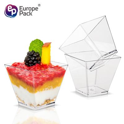 China Food grade environmental protection material disposable square 58ml ps cup for sale