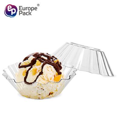 China Food grade disposable dessert tableware PS plastic cake dish for sale