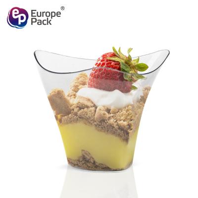 China Europe pack 100ml clear ice cream container plastic pudding cup for sale