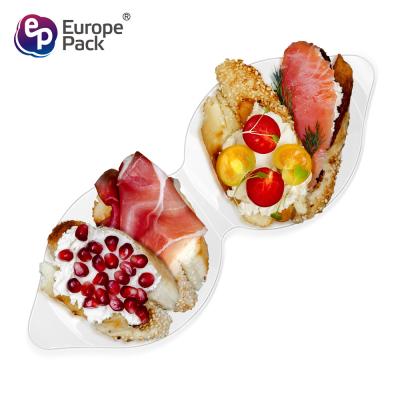China Food grade container disposable special shape hard  plastic plates for sale