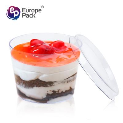 China Hot selling round wholesale clear disposable plastic cup with lid for sale