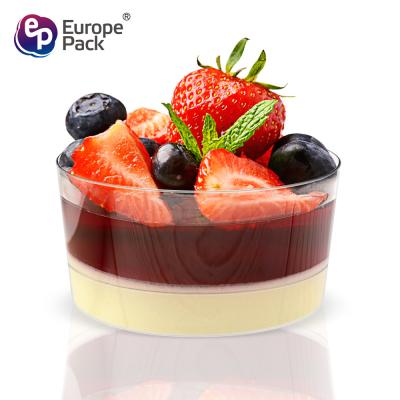China Dessert shop supplies disposable 182ml round yogurt cups dessert packaging for sale