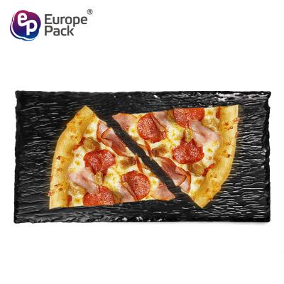 China EPK new products 11 inch square dinner black slate stone plate for sale