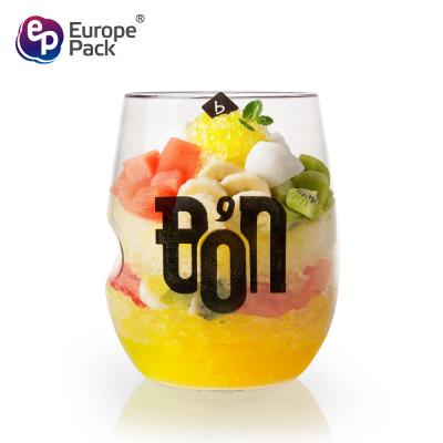 China Europe-Pack promotion printing PETG 16oz disposable plastic cups for sale