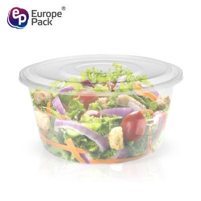 China Disposable bento fast food microwave biodegradable frozen yogurt fruit salad container clear pp plastic bowl for sale