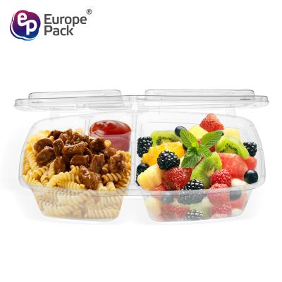 China PP packaging box plastic box take-out food box 2 compartments for sale