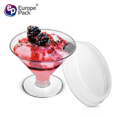 China Food grade 135ml  mousse ice cream cups disposable pudding cup with lid for sale