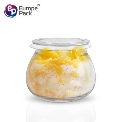 China Reusable plastic cups with  lid for  dessert cups Snack cup ice cream cups for sale