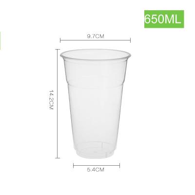 China Custom printed clear transparent disposable PP plastic leakproof milk tea cold cup reusable for sale