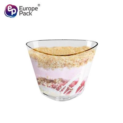 China Factory Direct Sell Triangle Plastic Mini Jelly Yogurt Ice Cream Dessert Cups Disposable for sale