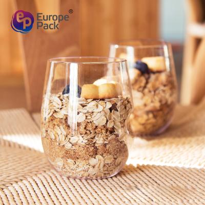 China Funny High Quality Plastik Couple Cup for Wholesale Transparent Smoothie Plastic Cup Beverage & Food Dringking Cup for sale