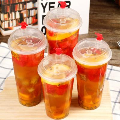 China China manufacturer custom printing logo clear PP disposable plastic drink milk tea cup coffe juice cup with lids for sale