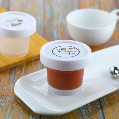 China 100ml Disposable Food Grade PP Plastic ice cream cup with lids yogurt pudding jelly mousse packaging box for sale