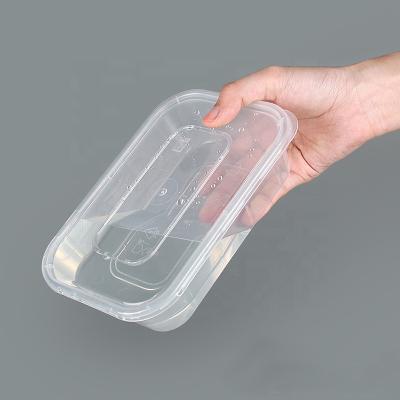 China Europe Pack 100% biodegradable 750ml PP disposable plastic food container takeaway lunch box for sale