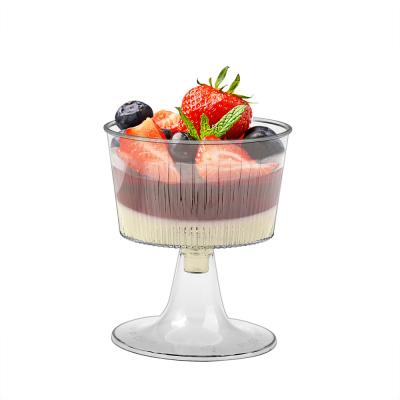 China Eco-friendly tableware special shape disposable polystyrene plastic glass cup for ice cream for sale