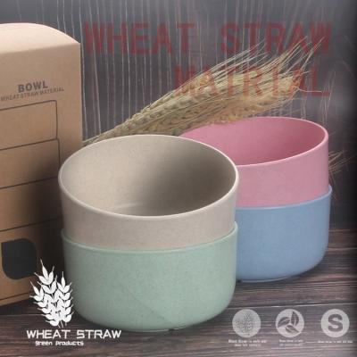 China Eco-Friendly Wheat Straw Plastic Fruit Salad Soup Food Noodles Bowls Microwavable bowls for sale