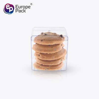China Clear acrylic cube transparent plastic cookie candy box souvenir gift box for sale