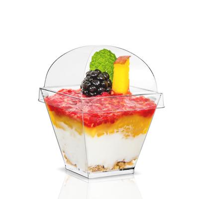 China Custom Disposable Plastic Cup Clear Plastic Smoothie Cups With Dome Lids For Wholesale for sale