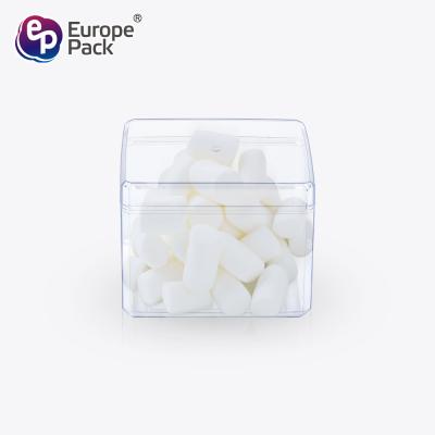 China PS disposable clear plastic rectangular food container / candy box / container packaging for Biscuits Snack for sale