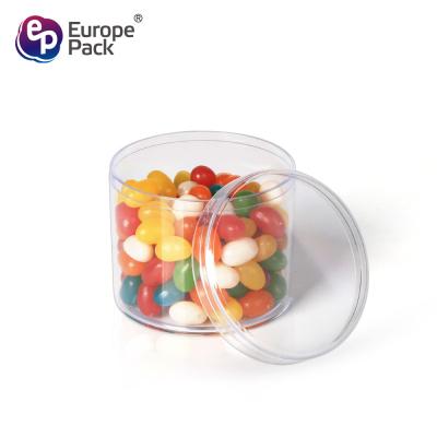 China Custom PS Round Plastic Cake Dessert Cup Transparent Plastic Box With Lids for sale