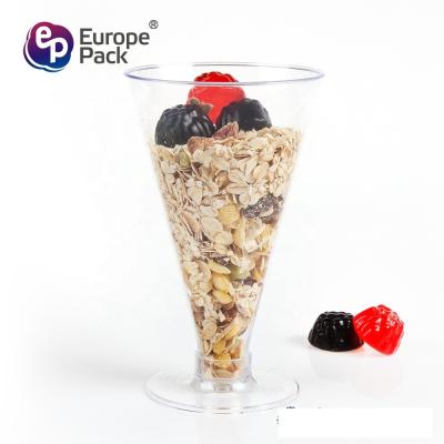 China Cocktail one time goblet shape plastic acrylic cup with custom color for sale