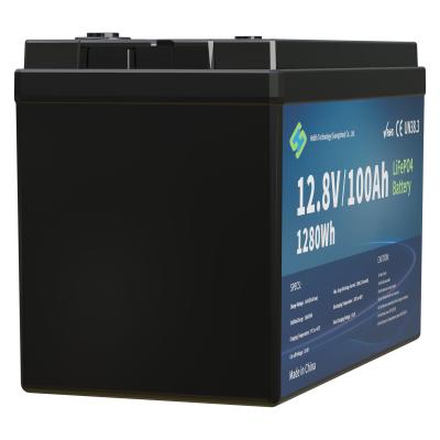 China HERTZ 12100G Deep Cycle LiFePO4 Battery IP65 Waterproof Grade A LiFePO4 Battery Pack Factory Direct 100Ah LiFePO4 Battery with Smart BMS – Ideal for Energy Storage for sale