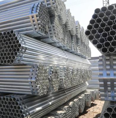 China Zinc Coated Pre-Galvanized Round Steel Pipe ASTM A0252 Cold Drawn Welded Galvanized Steel Tube For Construction for sale