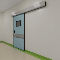 China Steel Single Panel Sliding Door Automatic Hospital Door GMP Compliant 100kg Capacity <150W Power for sale