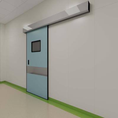China Steel Single Panel Sliding Door Automatic Hospital Door GMP Compliant 100kg Capacity <150W Power for sale