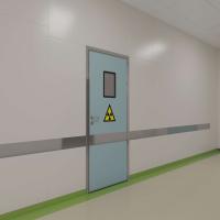 China Galvanized Steel Lead Lined Radiation Protection Door 1-5mm Lead Shielding for X-Ray CT Rooms 600×350mm Window for sale