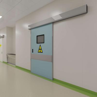 China GMP Compliant Automatic Sliding Radiation Protection Door with 1-5mm Lead Shielding for X-Ray Rooms 900-1100mm Width for sale