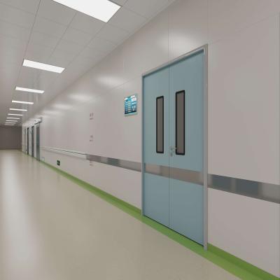China Customized Swing Airtight Double Leaf Steel Door for Pharmaceutical Cleanrooms - 50mm+ Wall Thickness, 100,000+ Cycle Testing for sale