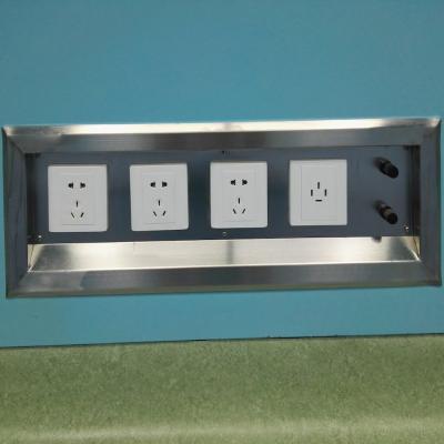 China Flush Mounted Stainless Steel Socket Box for Operating Rooms - 220V/380V, 523-763mm Width, Custom Configurations for sale