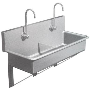 China NSF Certified 24-Inch Medical Scrub Sink with 2 Faucet Holes and Adjustable Legs for Healthcare Facilities for sale