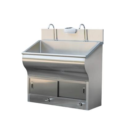 China Wall Mounted Sterilization Sink Cleanroom SS Scrub Sink NSF Certified 800-2400mm Length Options for sale