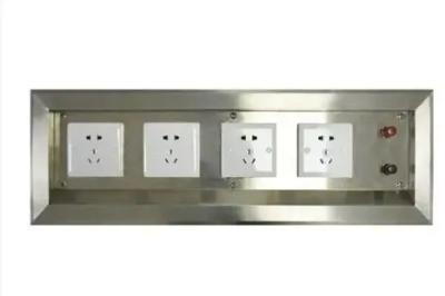 China Stainless Steel Cleanroom Power Outlet Box IP66 Rated 220V/380V 523-763mm Width for Washdown Areas for sale